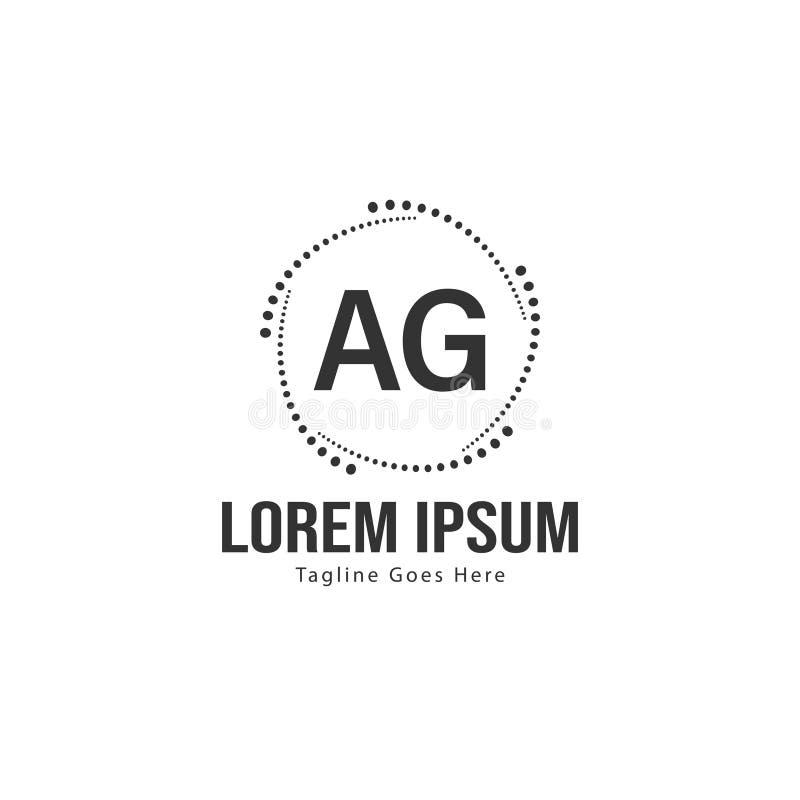 AG Letter Logo Design. Creative Modern AG Letters Icon Illustration ...