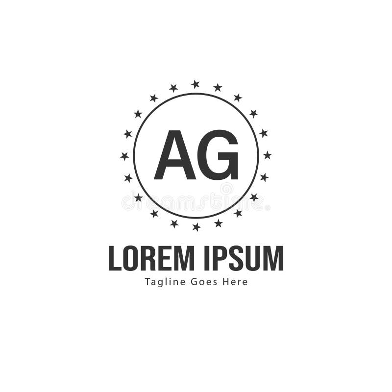 AG Letter Logo Design. Creative Modern AG Letters Icon Illustration ...