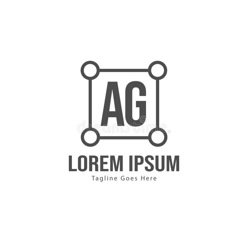 AG Letter Logo Design. Creative Modern AG Letters Icon Illustration ...