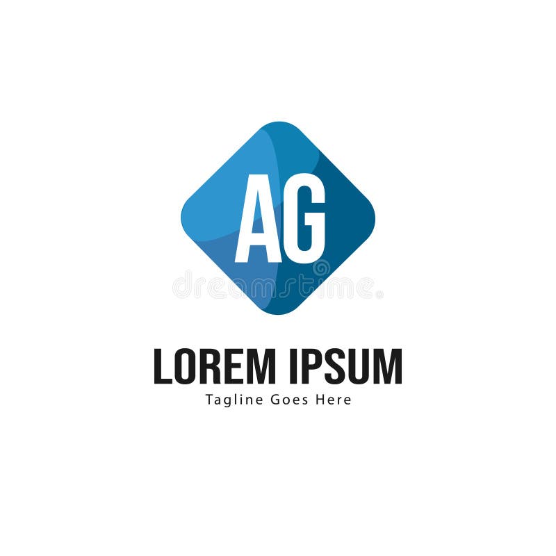 AG Letter Logo Design. Creative Modern AG Letters Icon Illustration ...
