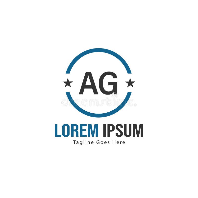 AG Letter Logo Design. Creative Modern AG Letters Icon Illustration ...