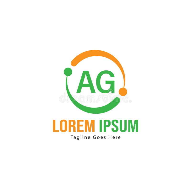 AG Letter Logo Design. Creative Modern AG Letters Icon Illustration ...