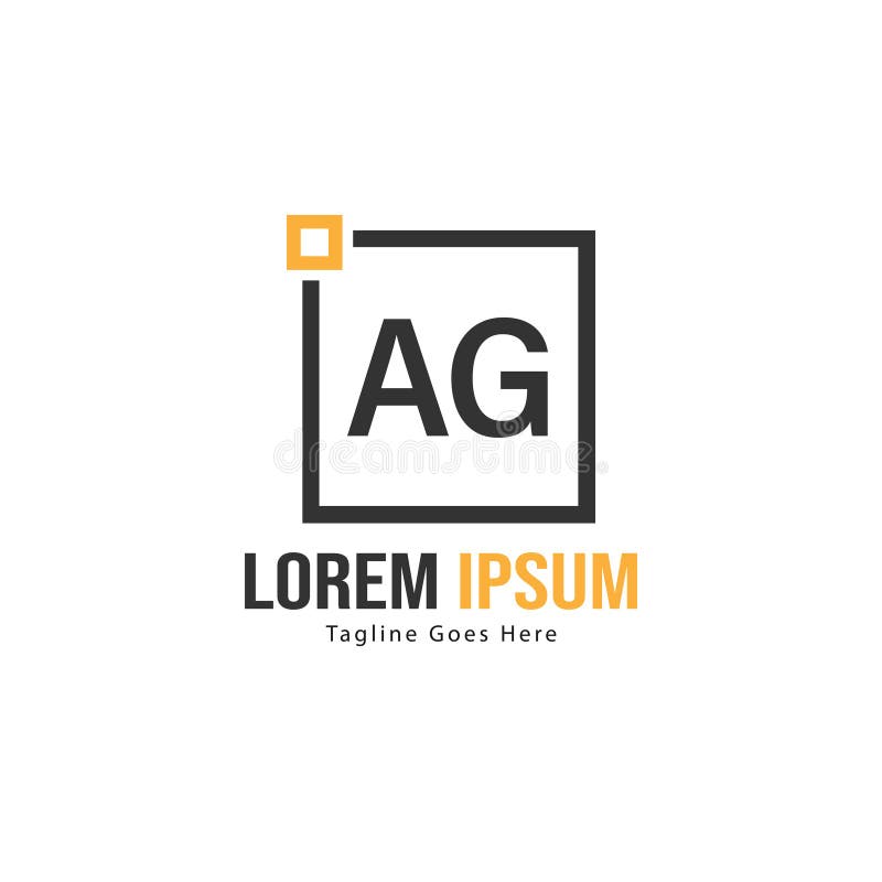 AG Letter Logo Design. Creative Modern AG Letters Icon Illustration ...