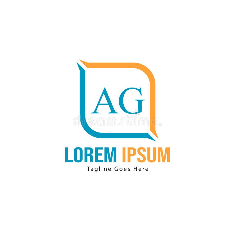AG Letter Logo Design. Creative Modern AG Letters Icon Illustration ...