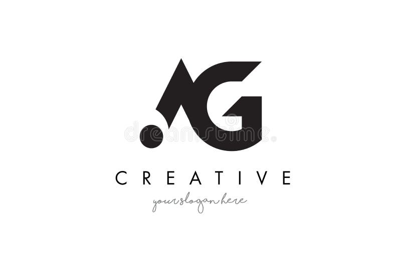 AG Letter Logo Design with Creative Modern Trendy Typography. Stock ...