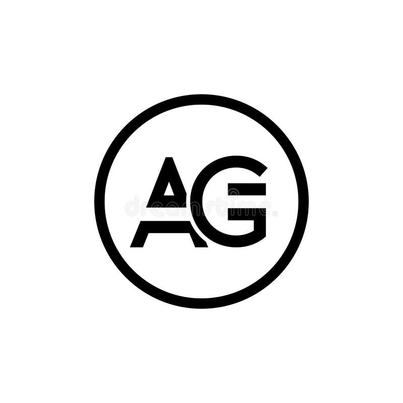 AG Logo Design Business Typography Vector Template. Creative Linked ...