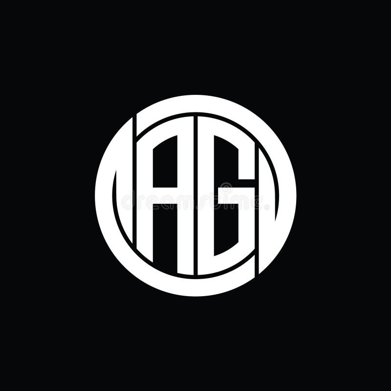 AG Logo Monogram Shield Inside Circle Shape Vector Images Design ...
