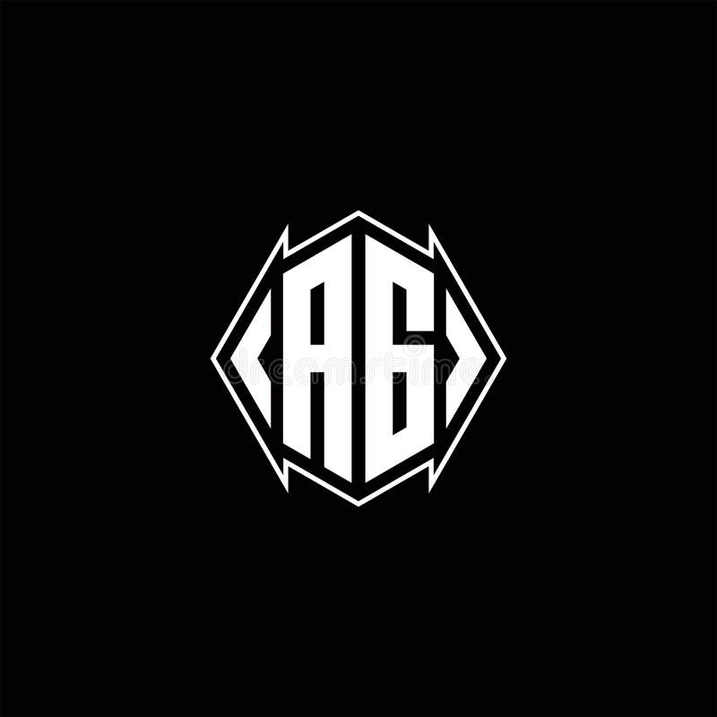 AG Logo Monogram with Shield Shape Designs Template Stock Vector ...