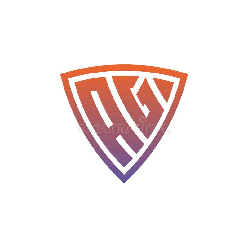 AG Logo Shield Monogram Gradient Style Design Stock Vector ...