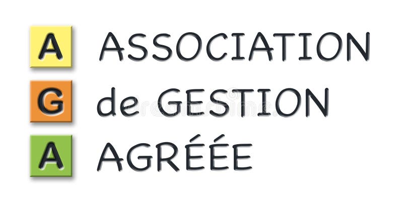 AGA Initials in Colored 3d Cubes with Meaning in French Language Stock ...