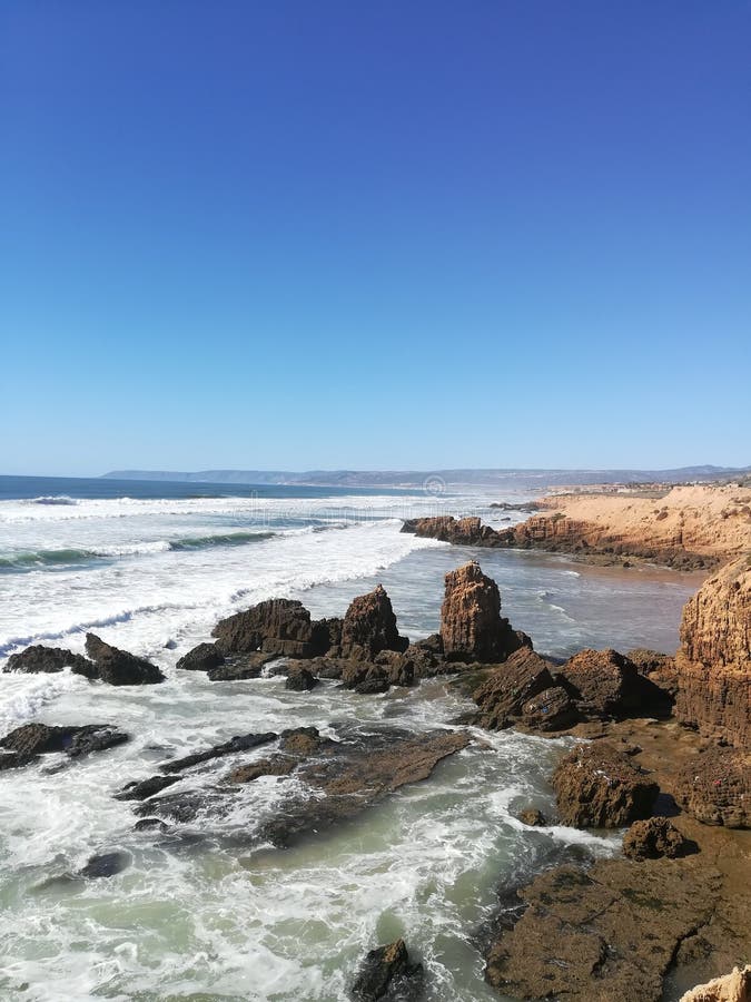 Agadir beach stock photo. Image of rocks, agadir, ocean - 117551044