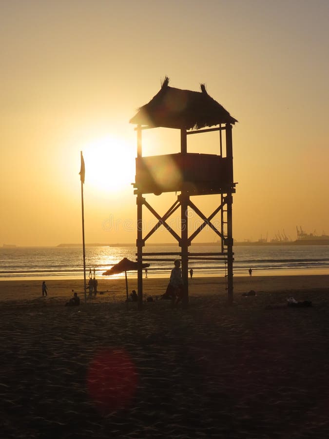 Agadir Beach Sunset stock photo. Image of morocco, seascape - 378682206