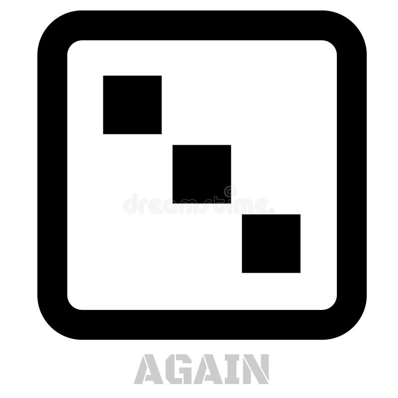 Again Concept Icon on White Stock Vector - Illustration of visual, word ...
