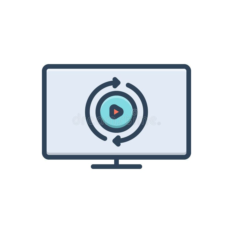 Color Illustration Icon for Again, Once More and One Time Stock ...