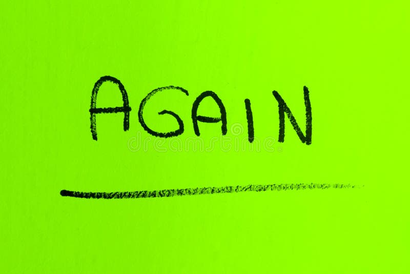 Again word stock image. Image of font, motivational - 220084849