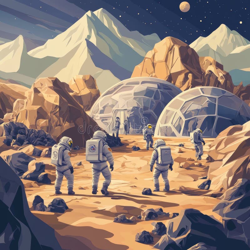Against the Backdrop of a Futuristic Dome, Astronauts Explore the ...