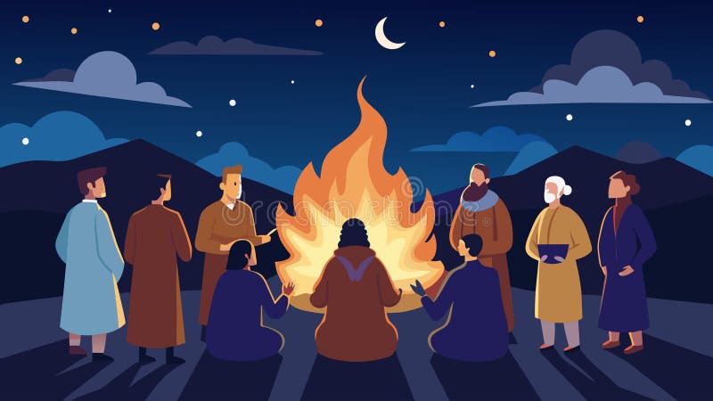 Against a Backdrop of a Starry Night Sky Leaders from Different ...