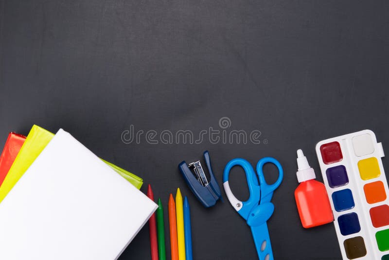 Colourful Scissors and Crayons Stock Photo - Image of open ...