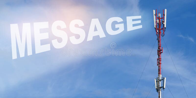 Against the Background of a Blue Sky with Clouds it is Written ...