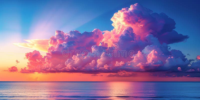 Against the Background of Heaven, Where a Bright Ray of Light Breaks ...