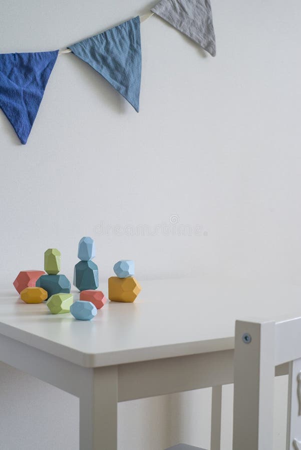 Against Background of White Wall Corner of White Table Chair. Fabric ...