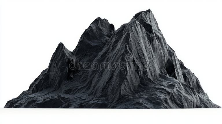 Against a Blank Backdrop, an Angular Rock Structure Stands Out ...