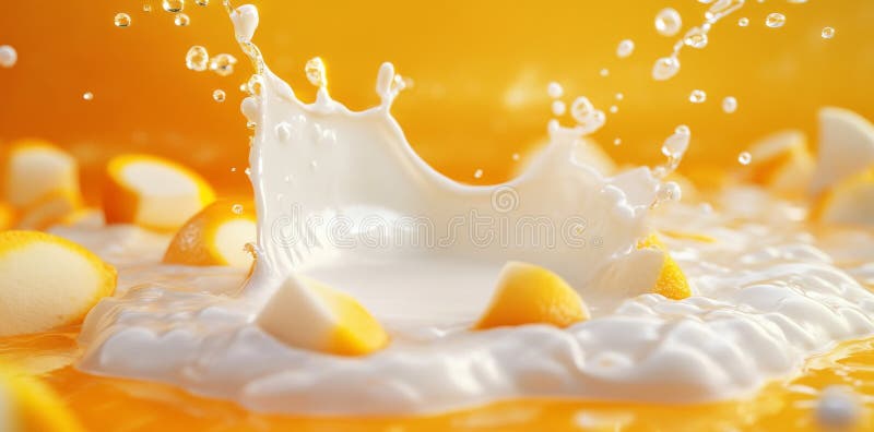 Against a Bright Orange Backdrop, Splashing Milk Produces Striking ...