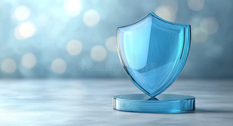 Against a Dark Backdrop, a Glass Shield Award is Highlighted Amidst a ...