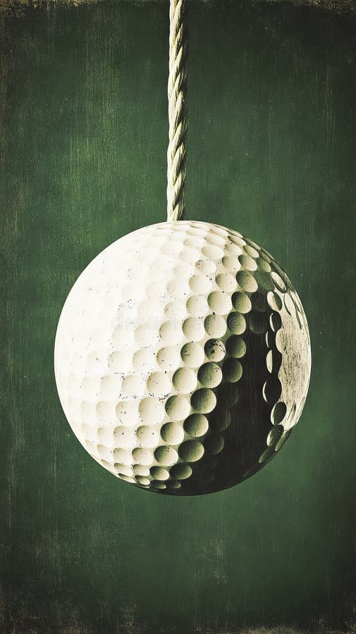 Against a Dark Background, a Single Beige Orb is Suspended from a Fine ...