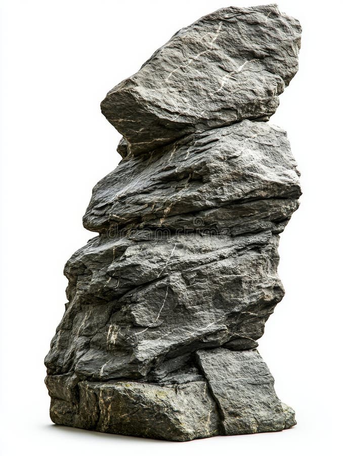 Against a Plain Backdrop, the Rugged, Angular Stone Stands Out ...