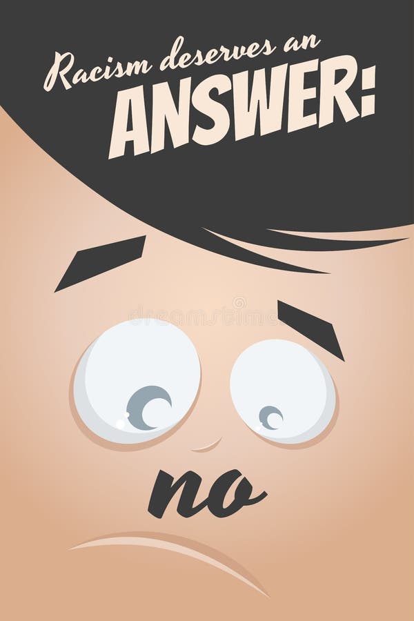 Against racism stock vector. Illustration of comic, drawing - 32880883