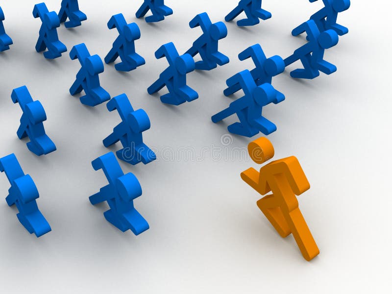 Against the stream stock illustration. Illustration of training - 5092791