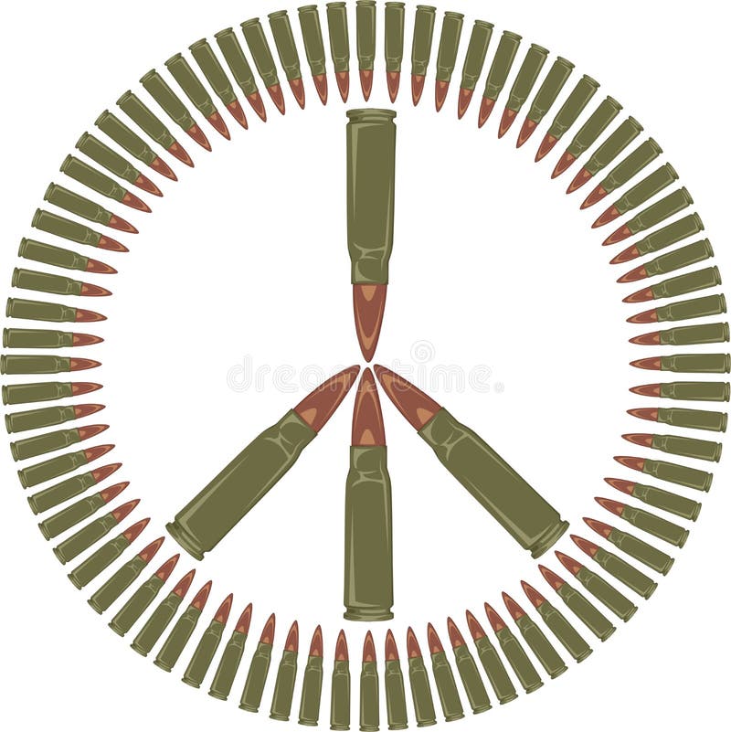 Against the War - Peace Symbol Stock Vector - Illustration of weapon ...