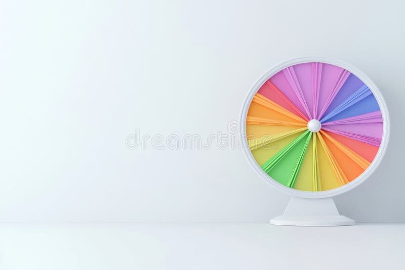 Against a White Background, a Colorful Wheel of Fortune or Lucky Spin ...