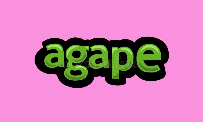 AGAPE Writing Vector Design on a Pink Background Stock Vector ...