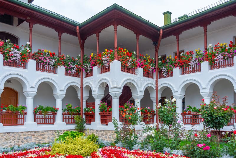 Agapia Monastery during a Cloudy Day in Romania Stock Image - Image of ...