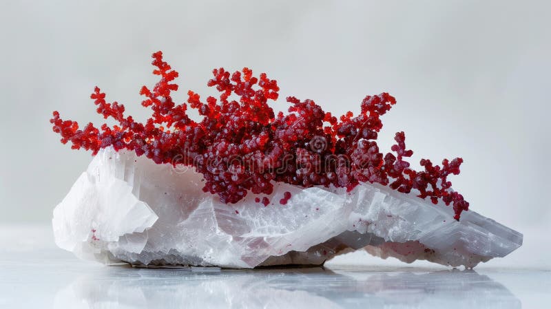 Agar Gelidium from Red Algae. Red Canten on White Stone Stock Image ...