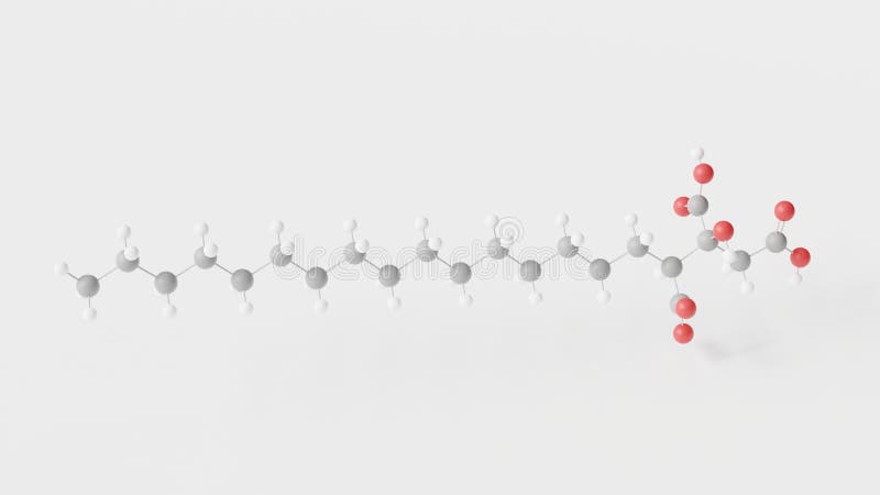 Agaric Acid Molecule 3d, Molecular Structure, Ball and Stick Model ...