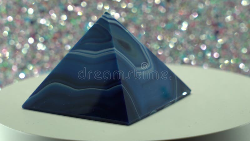 Pyramid as a gem stone stock video. Video of macro, crystal - 259672911