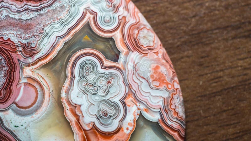 Agate Cabochon with Beautiful Pattern Stock Image - Image of grit ...