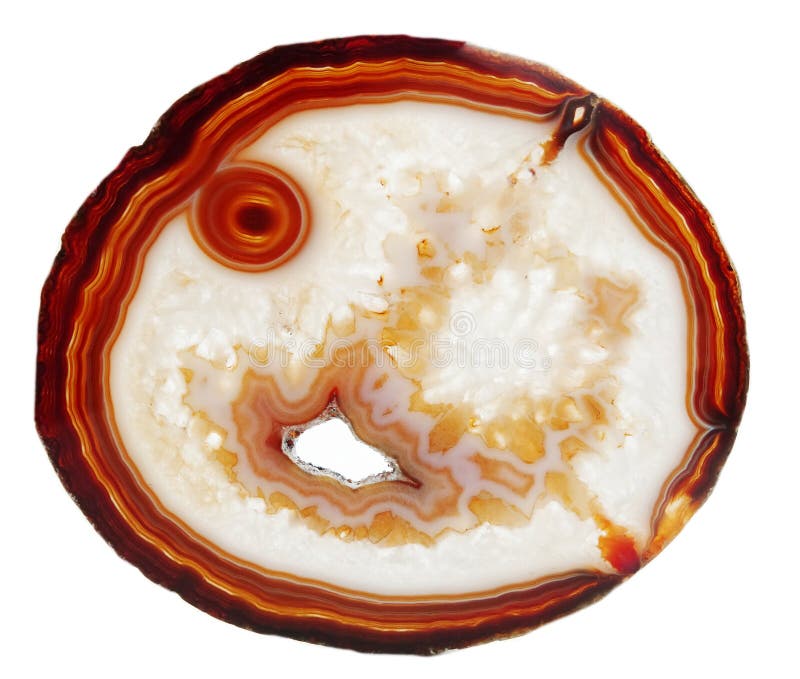 Agate with Chalcedony Geological Crystal Stock Photo - Image of shiny ...