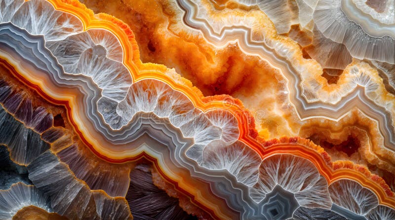 Agate Crystal Texture, Nature Abstract Art Stock Illustration ...
