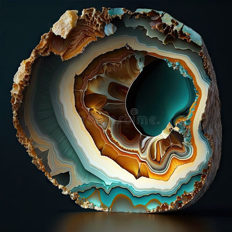 Agate Cut Texture Background, Gem Slice, Crystal Mineral Pattern ...