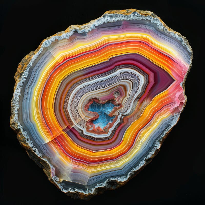 Agate Cut Texture Background, Gem Slice, Crystal Mineral Pattern ...