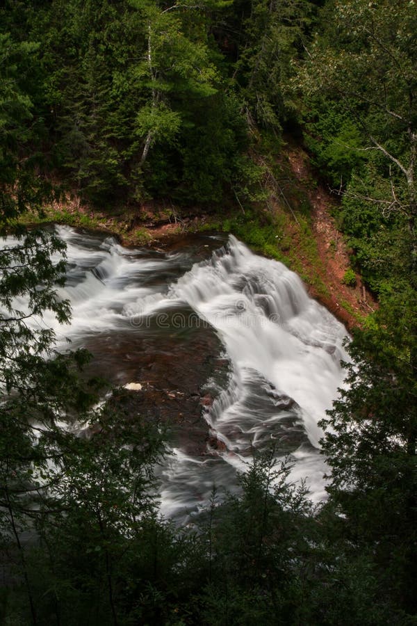 Agate Falls in Michigan stock image. Image of upper - 265377271