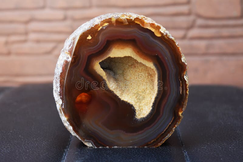 Agate geode stock image. Image of geode, agate, inclusions - 231478295