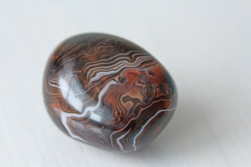 Agate. Natural Round or Oval Stone Agate with Striped Texture or ...