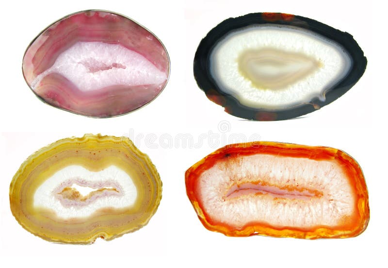 Red Agate Geode Geological Crystals Stock Image - Image of jewelery ...