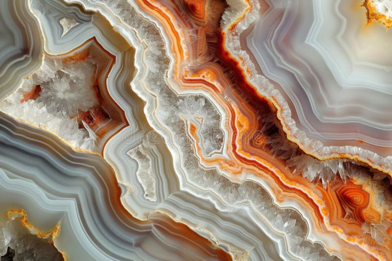 Agate Structure Closeup. Generate Ai Stock Illustration - Illustration ...