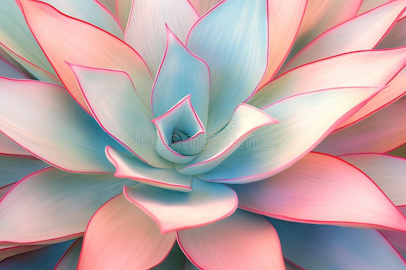 Agave Leaves in Trendy Pastel Colors for Design Backgrounds Stock Image ...